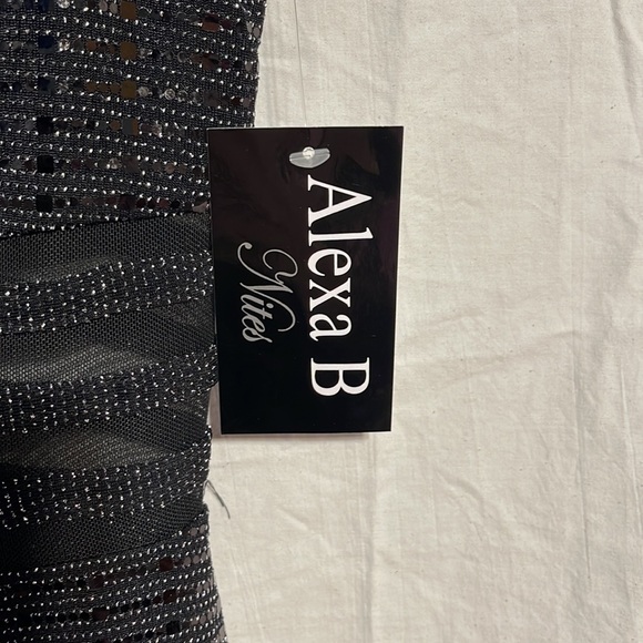 Alexa B Nites | Dresses | Alexa B Nites Black Sparkle Dress Midi ...